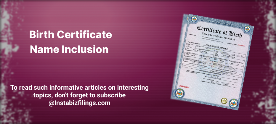 How to Include Names on Birth Certificates